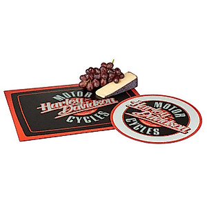 Harley-Davidson Motorcycles Cutting Board Set, Tempered Glass, Set of Two
