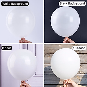 PartyWoo White Balloons 140 pcs Different Sizes Pack of 18 12 10 5 Inch Matte White Latex Balloon Arch Kit Garland for Wedding Bridal Graduation Baby Shower Birthday Party Decorations White-Y13
