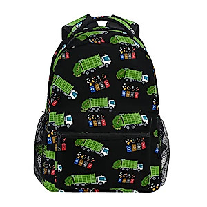 XDMXY Garbage Truck Trash Recycling Kids Backpack for Boys Girls,Kids Daypacks ​Elementary Toddler School Bags Preschool Bookbag Travel Bag (041201),Over 3 years old