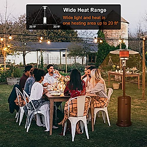GASLAND Patio Heaters For Outdoor Use, 46,000 BTU Portable Propane Yard Heater with Anti-tilt and Flame-out Protection System, 87 Inches, ETL Certification, Bronze