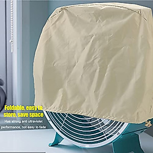 PENO Industrial Fan Cover, Dustproof Fan Cover Foldable for Outdoor Beige