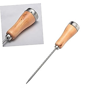 2pcs Remove ice from Refrigerator Round ice Scraper Bartender ice Remover ice Pick Stainless Steel Shovel deicing Scoops defrost Shovel deicer ice ax Tool monodent ice Cubes Bamboo