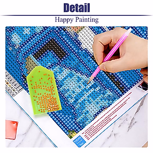 Akahllc Christmas Diamond Painting Kits,Gnome Diamond Art Kit for Adults,Winter Diamond Art Kit 5D Winter Paint with Diamond Full Drill for Parents-Children Interrction,Wall Decor(12x16)