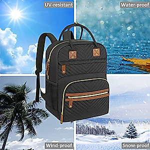 Diaper Bag Backpack Tote for Women Large Capacity, Baby Bag with Insulated Pockets Multifunctional Diaper Bags For Baby Girl Boy Waterproof Baby Bags For Boys Girls Mama Maternity Travel Bag Black