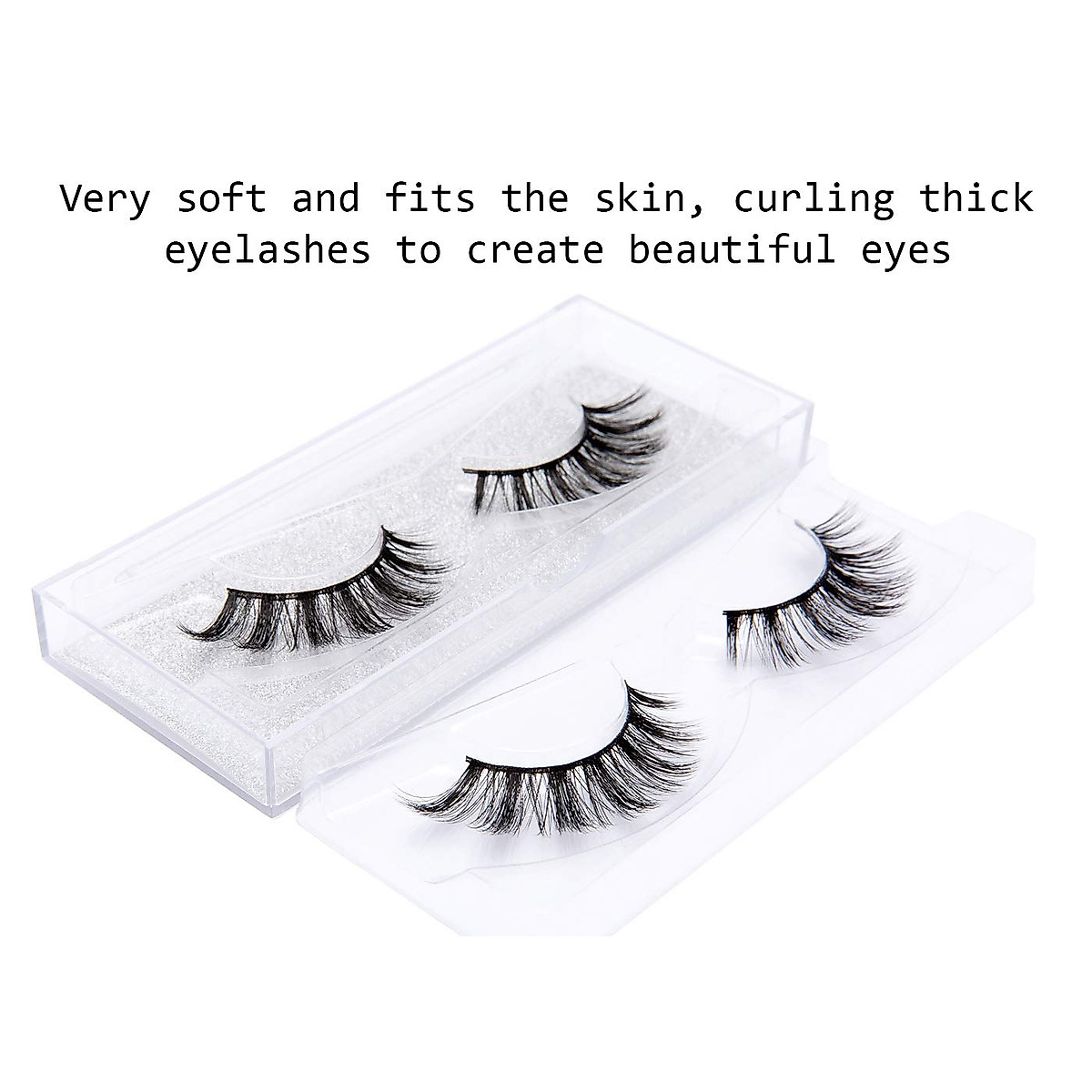DYSILK Fake Eyelashes Natural Lash - Mink Lashes 5 Pairs 6D Wispy Lash Pack - Eye Lashes Strip Eyelash Extension Kit Reusable False Lashes Natural Look | 002-16mm