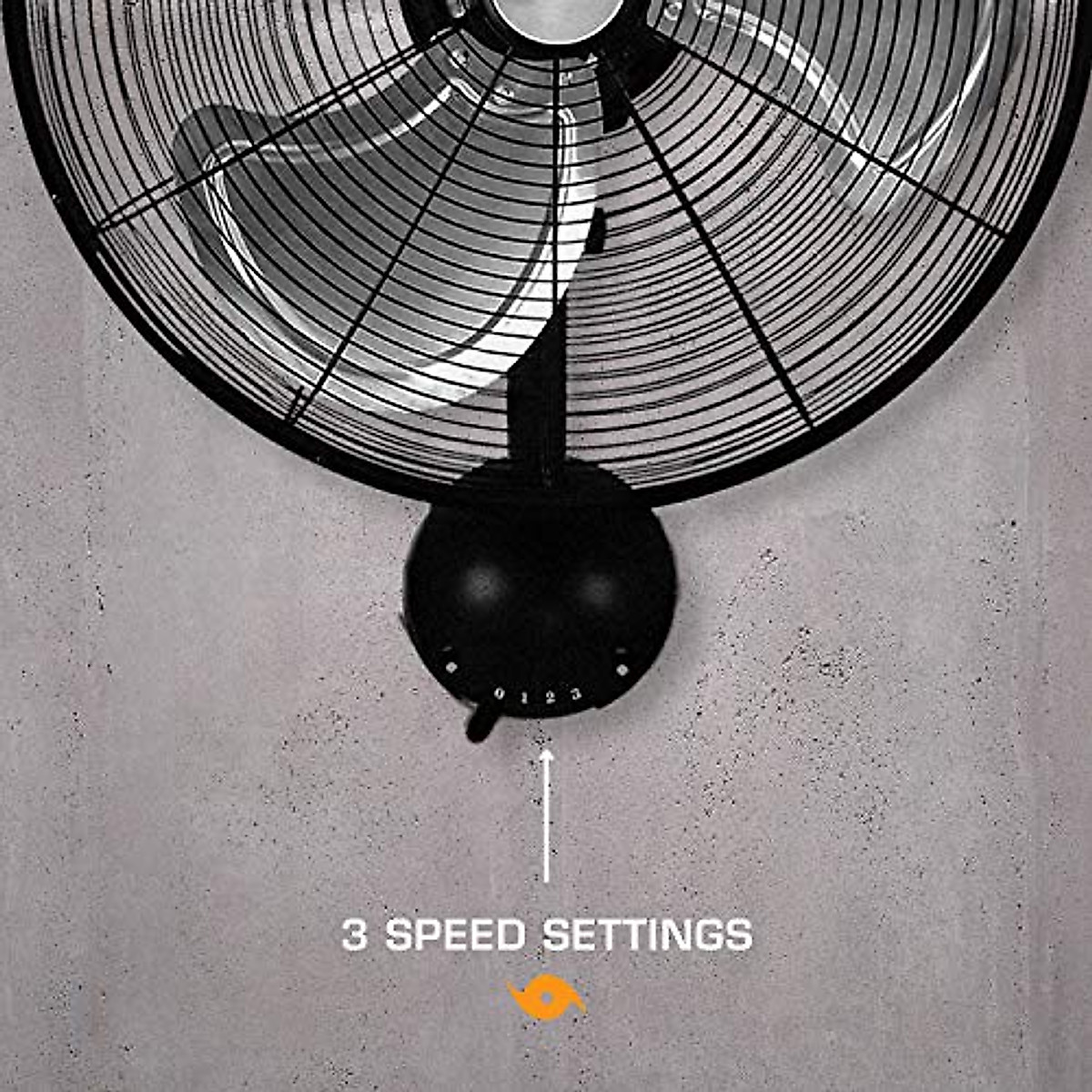 Hurricane Wall Mount Fan - 20 Inch, Pro Series, High Velocity, Heavy Duty Metal Wall Mount Fan for Industrial, Commercial, Residential, and Greenhouse Use - ETL Listed, Black