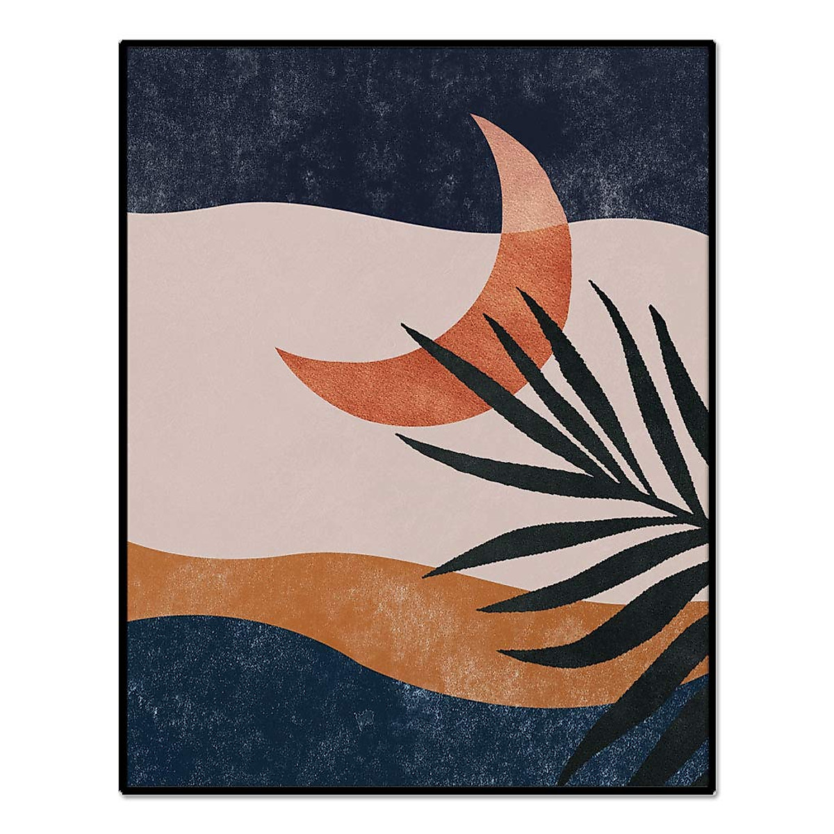Abstract Wall Art for Living Room Boho Print Set Terracotta Wall Art Abstract Palm Leaf Art, SET of 2, 8x10 Inch Unframed
