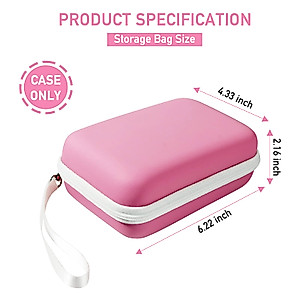 Mini Label Maker Storage Holder Box for Phomemo D30/D35, JADENS D11, Memoking, COLORWING, and SUPVAN with Tape Paper Roll & USB Cable (Box Only) (Pink)