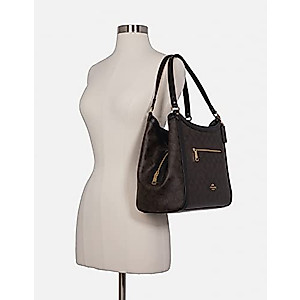 COACH Women's Kristy Shoulder Bag (Brown Black)