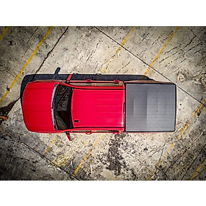 Rough Country Soft Tri-Fold Truck Bed Tonneau Cover for Ram 1500/2500 (2009-2018) - Fits 6'4 Bed, Weather-Resistant Bed Cover