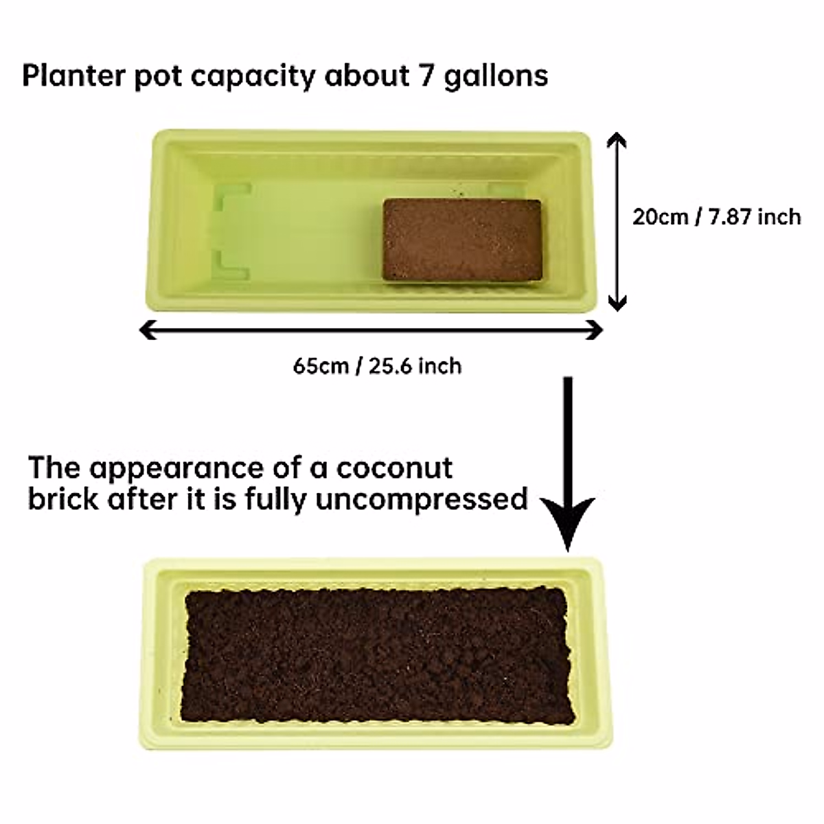 Tileon Coco Coir Brick 1.4lbs, Coconut Block Expands 2.3 Gallons / 9 Quarts Organic Potting Soil, Peat Moss for All Plants, Seeds and Seedlings