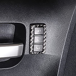 Soft Carbon Fiber Car Seat Memory Switch Decorative Patch Sticker for Toyota Tundra 2007 2008 2009 2010 2011 2012 2013 Car Accessories (Carbon Fiber)
