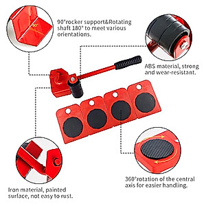 DUEBEL Lifter Furniture Sliders for Hardwood Floors Jack Furniture Dolly Appliance Dolly for Moving Pads Furniture Movers Sliders 150KG (330LBS)