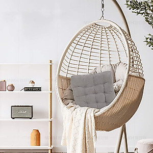 Tiita Outdoor Chair Cushions 22" x 22" Square Seat Pillows Set of 2 Throw Floor Pads for Patio Garden Furniture Chairs Office Livinh Room, Grey