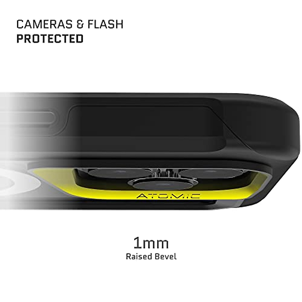 Ghostek ATOMIC Slim MagSafe iPhone 14 Pro Max Case - Military Grade Aluminum Bumper, Clear Back Cover (6.7-inch, Black)