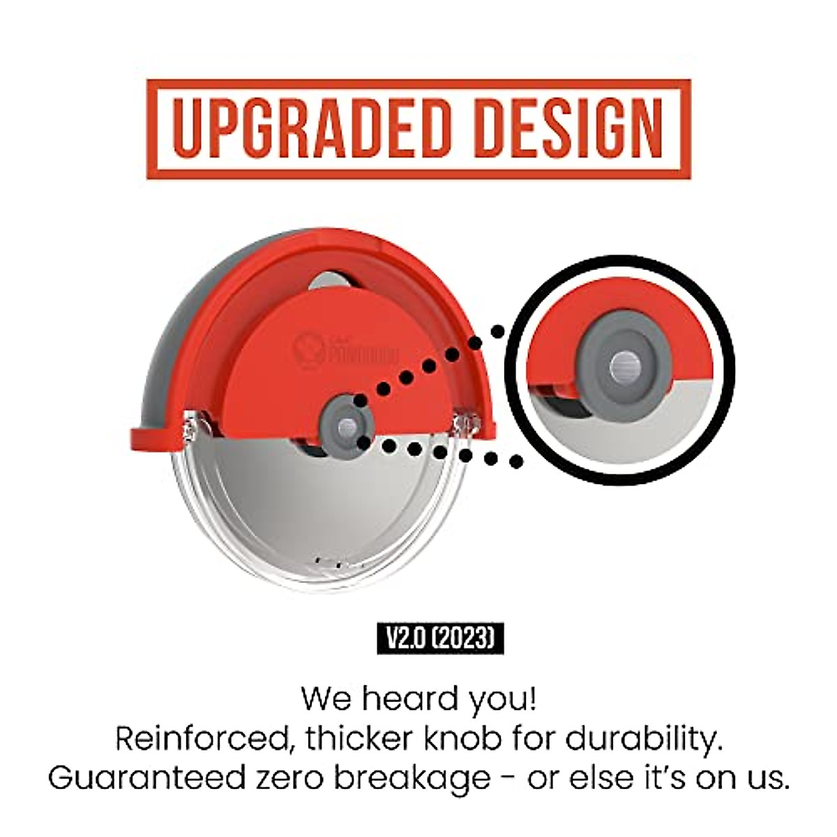 Chef Pomodoro Pizza Cutter Wheel with Protective Cover Blade Guard, Easy to Clean, 4-Inch Super Sharp Slicer, Stainless Steel Kitchen Gadget, Pizza Making Accessories (Orange)