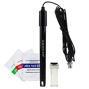 DANOPLUS 300 cm Long Cable Electrode Replaceable pH Probe (0-14 pH), BNC Connector with 6 Packets of Calibration Powder