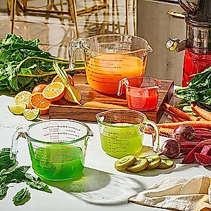 8 Cup Large Glass Measuring Cup - Kitchen Mixing Bowl, Liquid Measure Cups, Glass Bakeware Set, Punch Bowl, Batter Bowl.