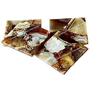 Valentine's Gifts Coaster #4 Dark Brown Agate design Color Coaster Wholesale Price Drink Coaster Tableware Bar Accessories Dinning Tableware