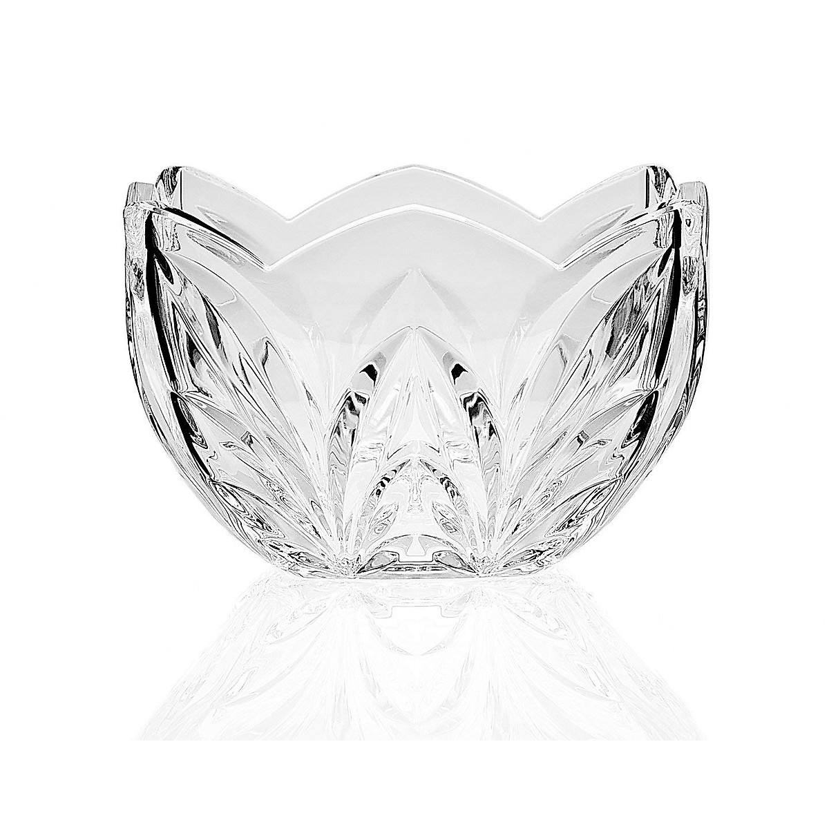 Square Crystal Bowl, Decorative 6 Inch Elegant Dish Great For Serving Dessert, Salad, Snack, And Fruit Ideal For Home, Office, Party, Wedding Décor, Small Candy Dish.