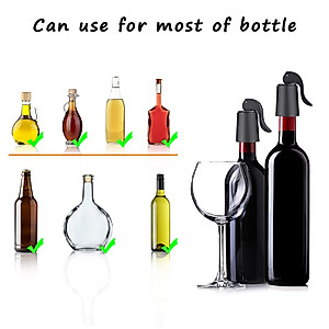 PSHYX Rubber Wine Stoppers for Wine Bottles,Wine Bottle Stoppers for Alcohol,Wine Saver Stoppers for Beer,Soda,Beverage/Kitchen,Holiday,Party - 2 pack (Black)