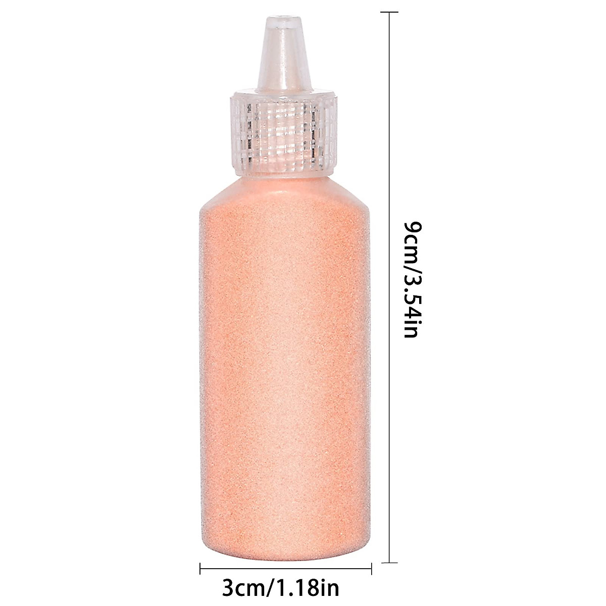 MIKIMIQI 4 Pcs Art Sand, Craft Sand Kit 1.25oz Bottles Sand Arts and Crafts Kit DIY Sand Painting Decorative Sand Vase Glass Sand Scenic Sand Wedding Sand for Decorations (Peach)