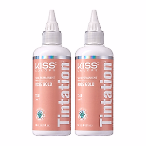 Kiss Tintation Semi-Permanent Hair Color 5 Ounce Rose Gold (2 Pack)