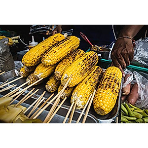 KingSeal Natural BAMBOO Wood Kebab Skewers, Sticks, 10 Inch Length x 3.8mm Diameter - 1 box of 1000 Skewers