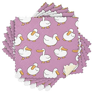 FRODOTGV Hand Drawn Cartoon Duck Car Cleaning Cloth Door Tea Towels Kitchen Printed Terry Dish Cloths for Kitchen Kitchen Hand Towels Coffee