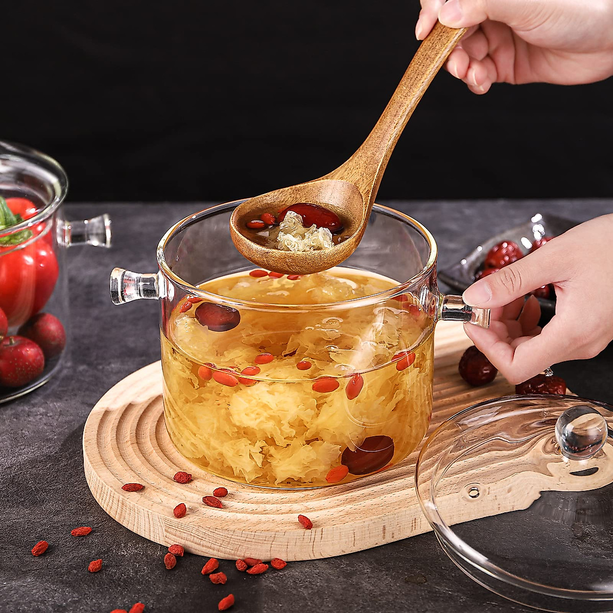 glass pots for cooking on stove - 2.0 Liter Glass Saucepan with Cover Simmer Pot Milk Pot, Heat-Resistant Glass Stovetop Pot and Sauce Pan for Soup, Pasta & Baby Food.