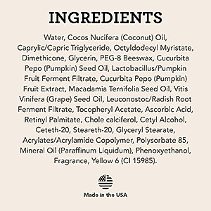 NATURE WELL Natural Extract Pumpkin Oil Moisturizing Cream for Face and Body, Non-Greasy, Ultra-Hydrating, No Parabens or Dyes, 16 Oz