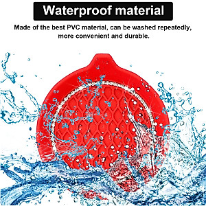 XINLIYA 4PCS Bling Car Cup Holder Coaster, Universal Crystal Rhinestone Anti-Slip Cup Holder Insert Coaster, Waterproof Round Shape Auto Drink Mat, Vehicle Interior Accessories for SUV Truck (Red)