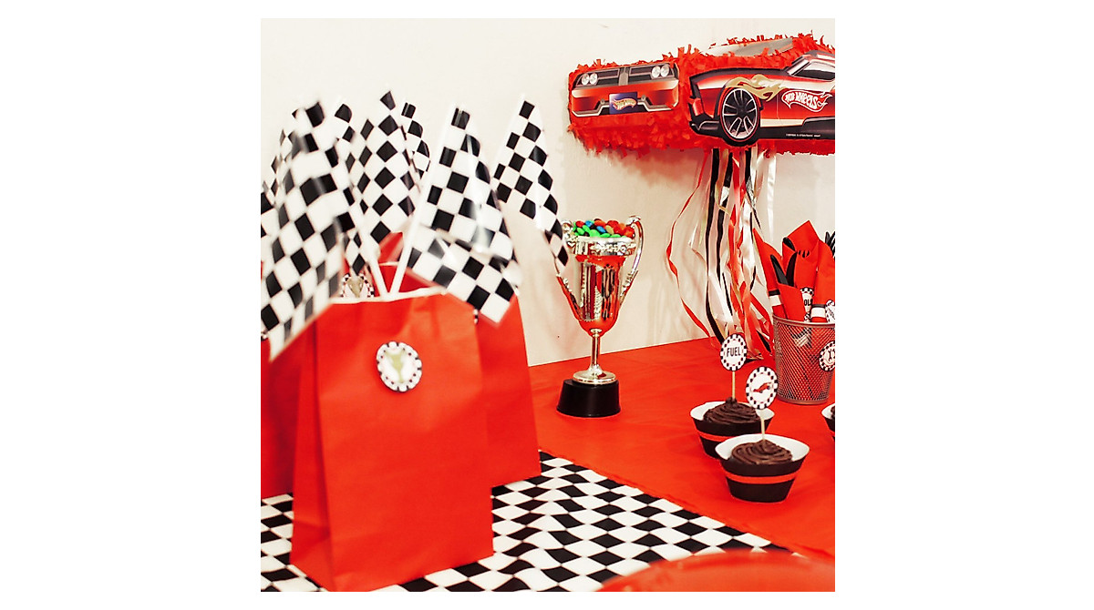 12Pcs Checkered Race Flags for Kids' Parties