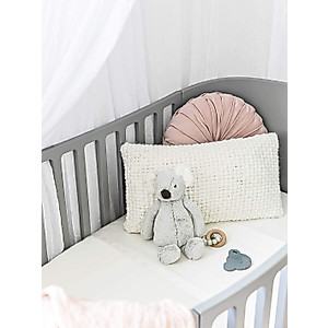 SLEEPY SILK - Baby Silk Crib Sleeve | Silk Crib Sleeve for Baby Hair Loss | Silk Baby Crib Bedding in 25 Momme Mulberry Silk | SIDS Safe Silk Crib Slip for Baby | Ivory White