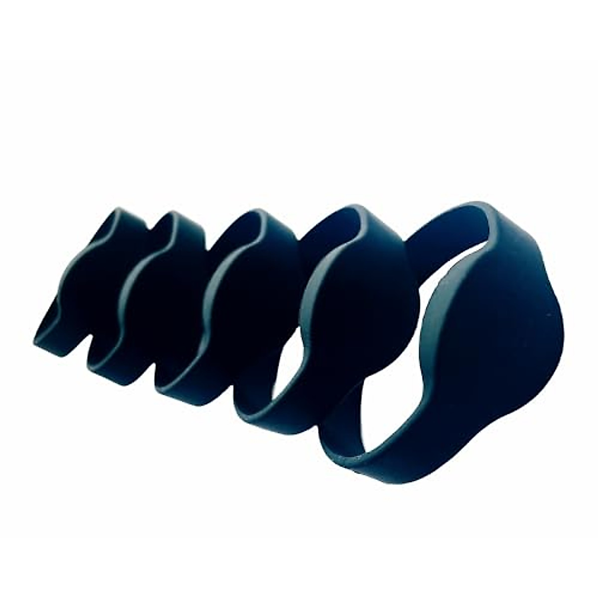 YARONGTECH RFID Bracelet,125khz em4100 RFID Silicone Wristband for Access Control (Pack of 5) (Black)