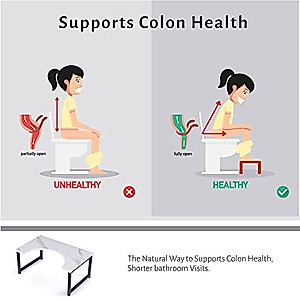 Toilet Step Stool - Potty Step Stool for Adults and Kids - Wooden Marble MDF - Improve Bowel Health and Relieve Constipation with Squatting Position