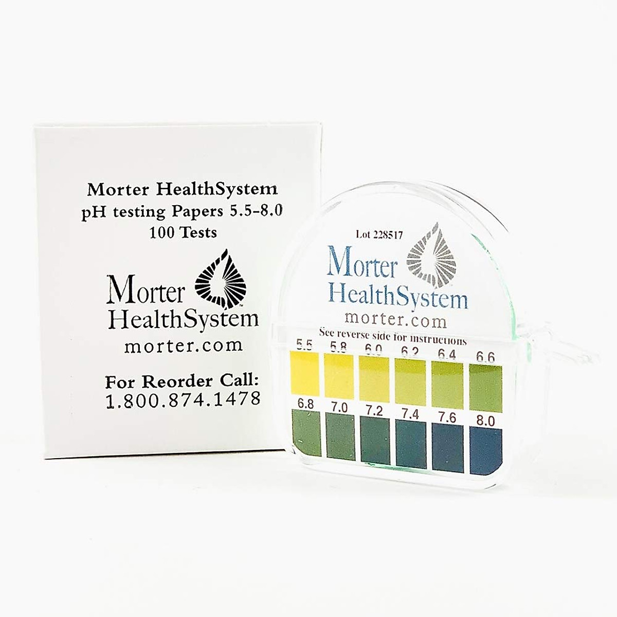 pH Testing Paper (2 Rolls) Morter HealthSystem Best Process Alkaline — Urine & Saliva Testing Paper for Alkaline & Acidity Analysis (8.33 FT - Approximately 100 Uses Per Roll)