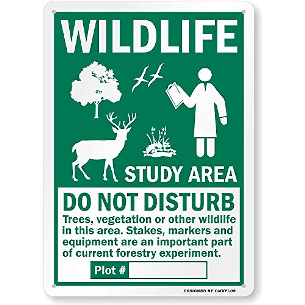 Unoopler Wildlife Study Area - Do Not Disturb Trees, Vegetation, Wildlife in This Area Sign 8" x 12" Metal