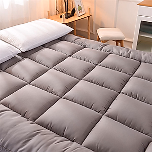 Xiziyi Single Mattress Memory Foam Hybrid Mattress, Portable Sleeping pad,Single, Kids. 4 Inch Gel Topper for Cooling Sleep & Pressure Relieving, Twin - Bunk Bed, Beige With Velvet