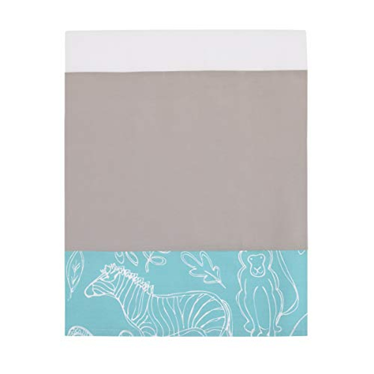 NoJo Dreamer Modern Safari Blue 8 Piece Nursery Crib Bedding Set, Turquoise/Grey