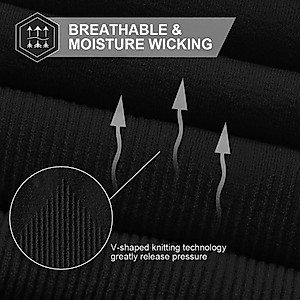 Vorshape 2 & 4 Pairs Sun Protection Arm Sleeves With Thumb Holes for Men & Women, Black