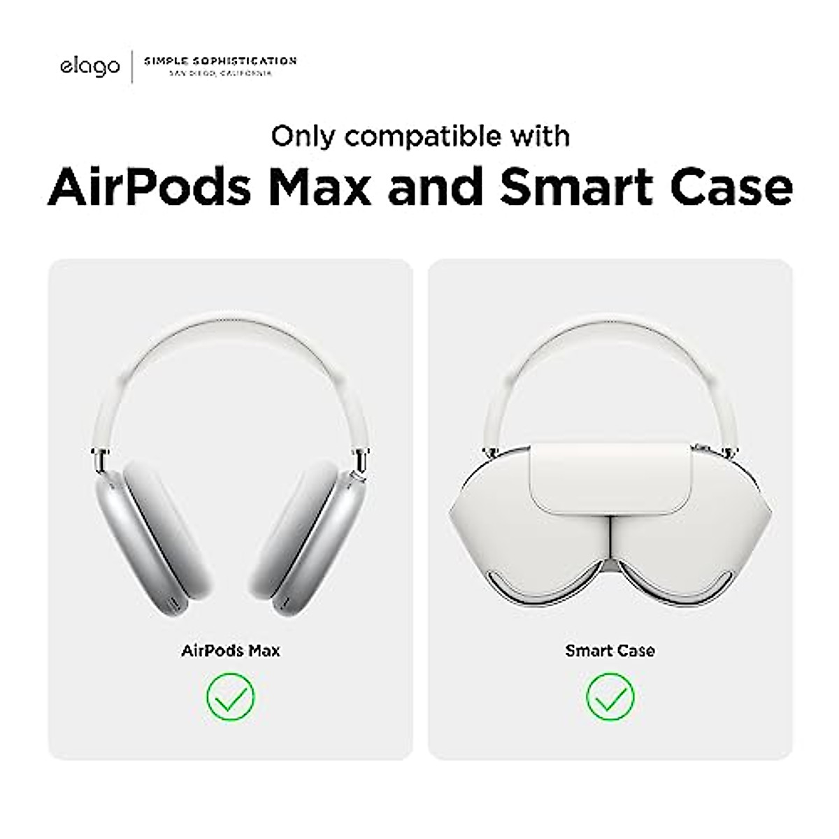 elago Clear Case Compatible with AirPods Max Case Cover - Transparent Shockproof, Anti-Scratch, Anti-dust [Crystal Clear]