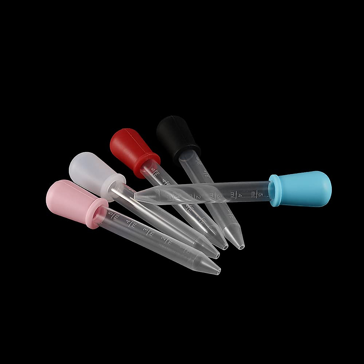 AGCFABS 2-5pcs 5ml Clear Silicone Dropper Graduated Pipette Liquid Food Dropper for Candy Molds Gummy Mold and Crafts Making Tools (2Pcs Blue)