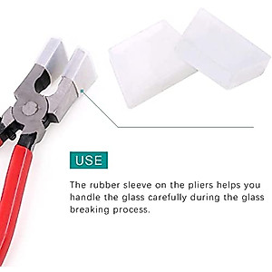 Swpeet 5Pcs Replacement Rubber Tips Kit Perfect for Key Fob Pliers and Glass Running Pliers Hardware Install and Stained Glass Work