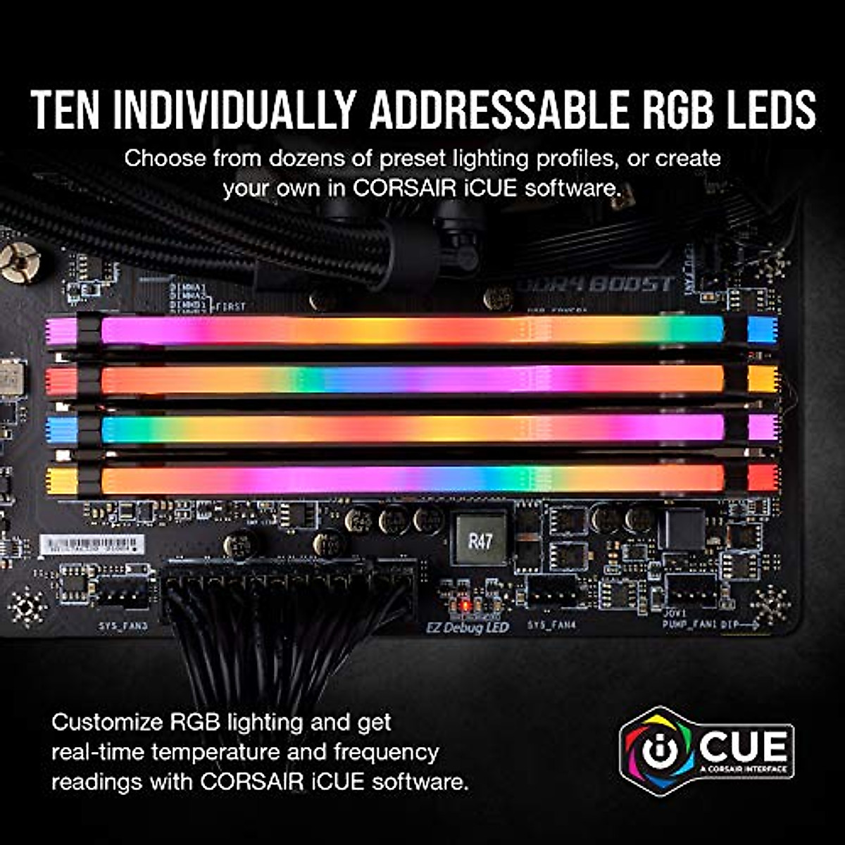 Corsair VENGEANCE RGB PRO DDR4 32GB (2x16GB) 3600MHz CL18 Intel XMP 2.0 iCUE Compatible Computer Memory - Black (CMW32GX4M2D3600C18)