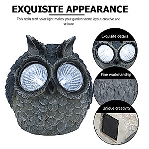 Animal Solar Lamp Resin Owl Garden Light LED Outdoor Animal Sculpture Figurine Lights Landscape Lighting for Lawn Yard Patio Pathway