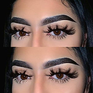 DAODER False Eyelashes Fluffy Faux Mink Lashes 3D Wispy Lashes 7 Pairs Pack Dramatic Long Thick Volume Fake Eye Lash Multipack