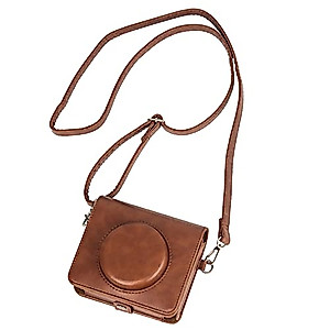Rieibi Mini Shot 3 Retro Case, PU Leather Protective Case for Kodak Mini Shot 3 Retro C300R 2-in-1 Camera/Portable Instant Printer with Shoulder Strap