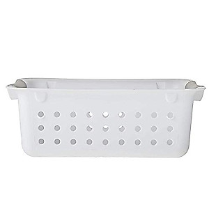 Sterilite 16228012 Small Ultra Basket, White With Titanium Inserts. Pack of 2