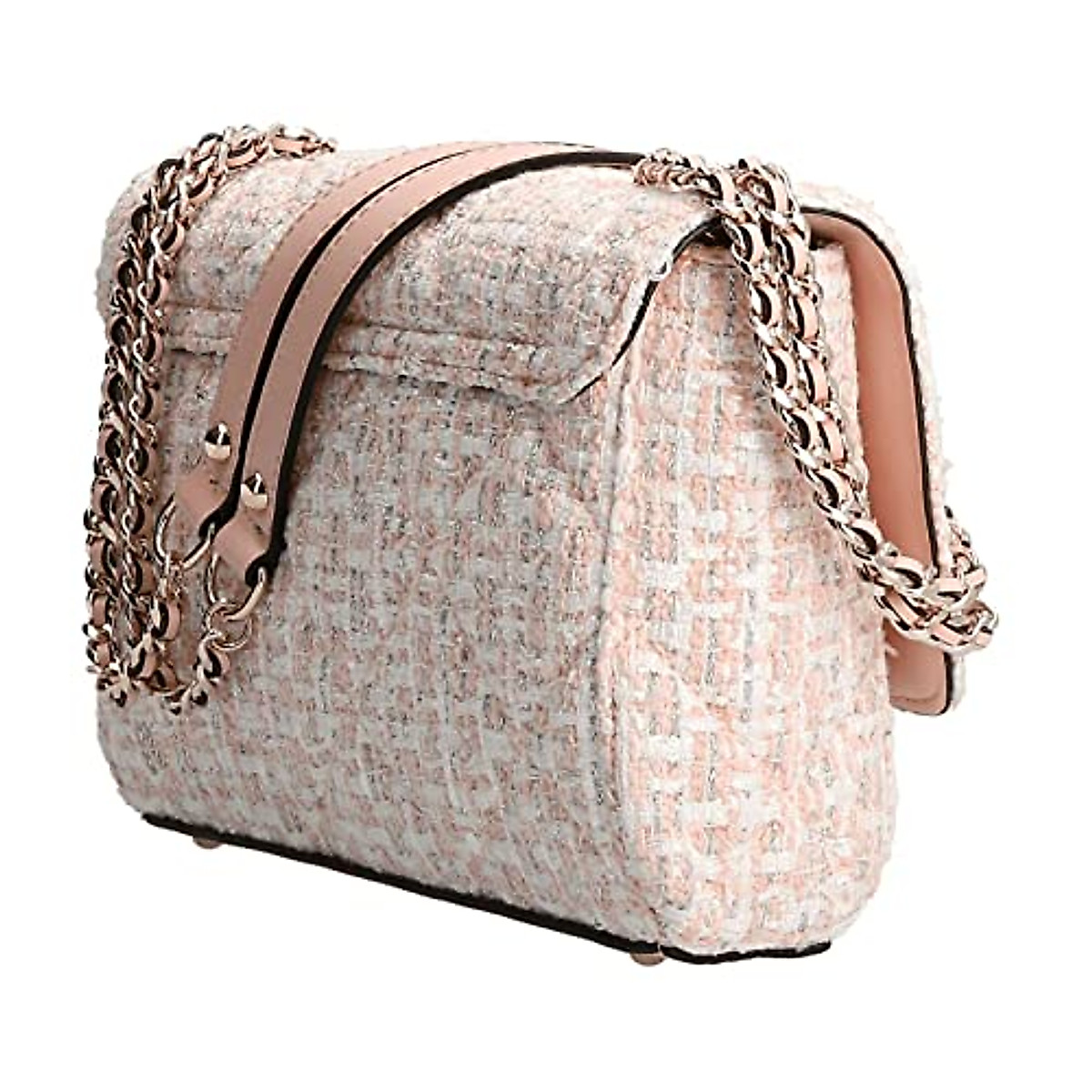 GUESS womens Cessily Convertible Crossbody Flap, Peach, one size US
